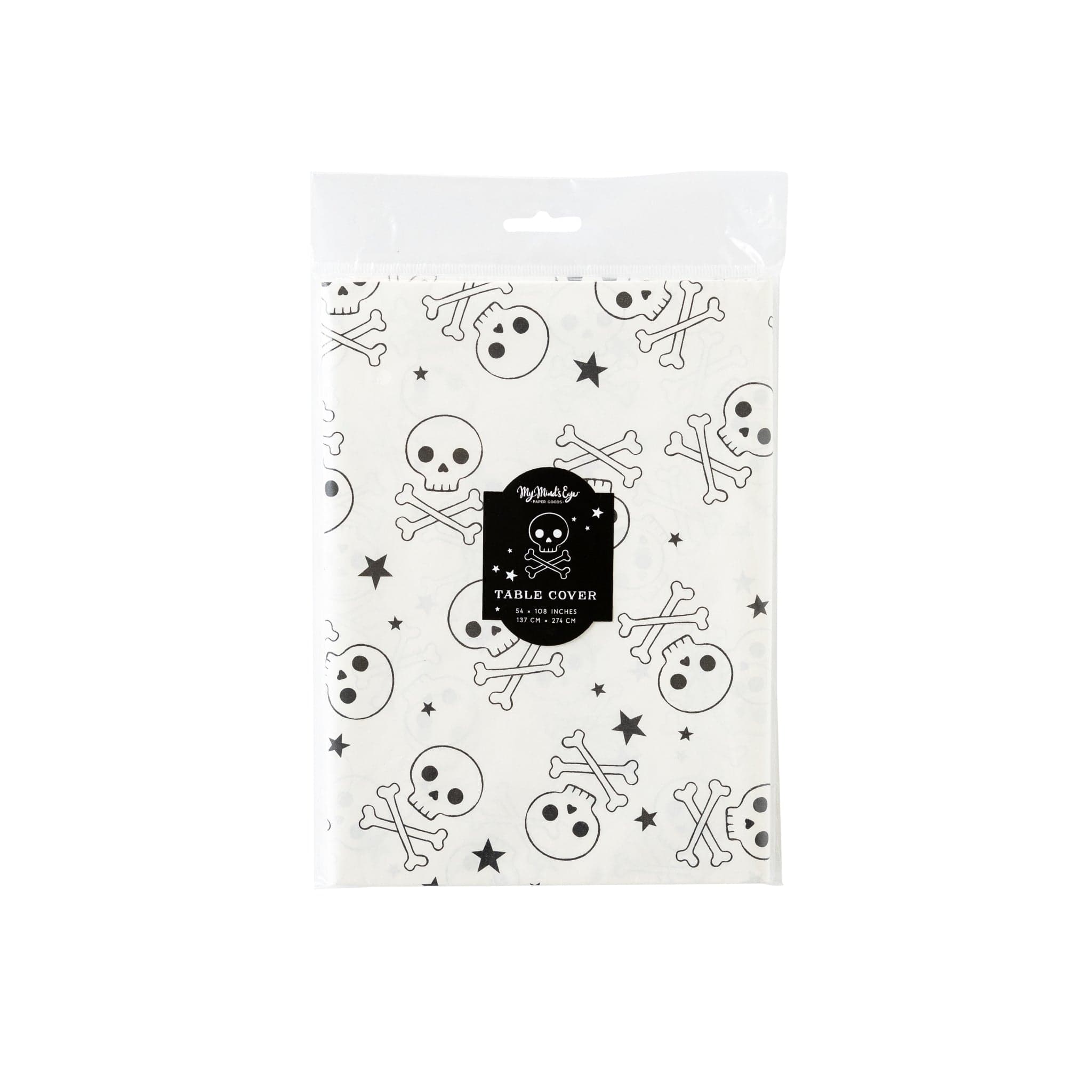 Skull and Bones Paper Table Cover – Chroma Celebrations