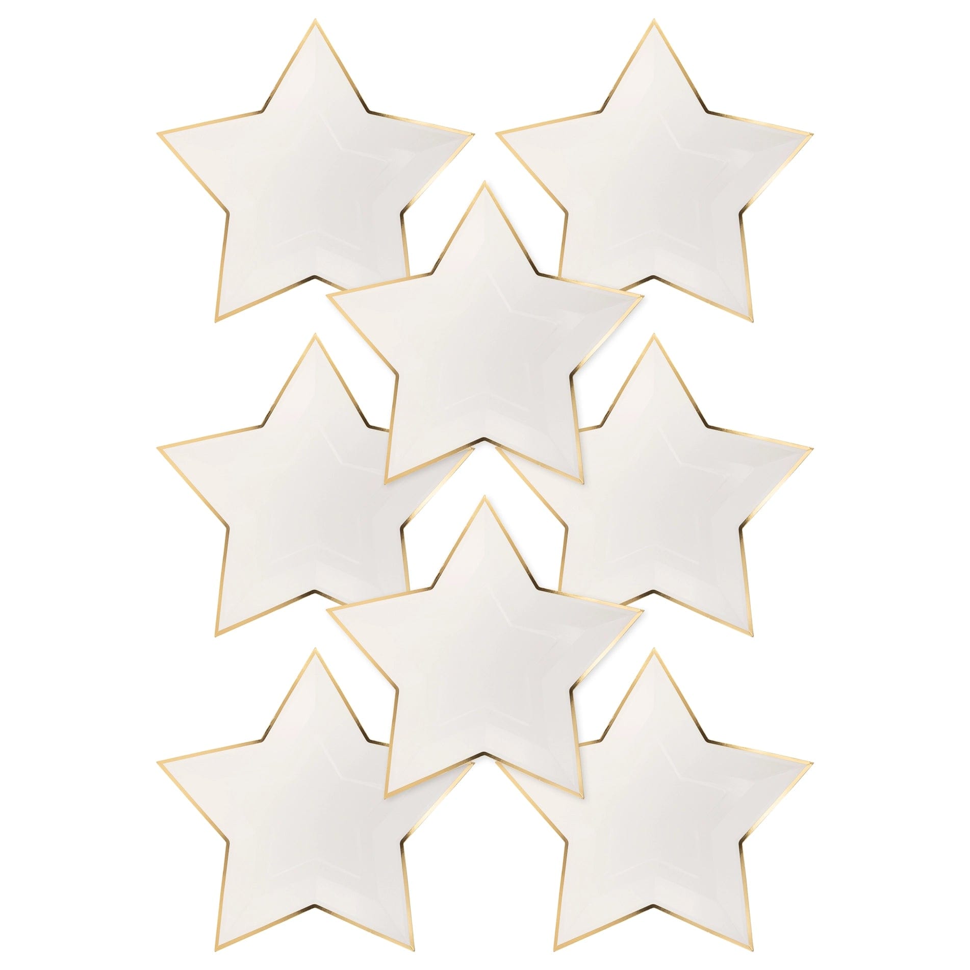 White and Gold Star Plates – Chroma Celebrations