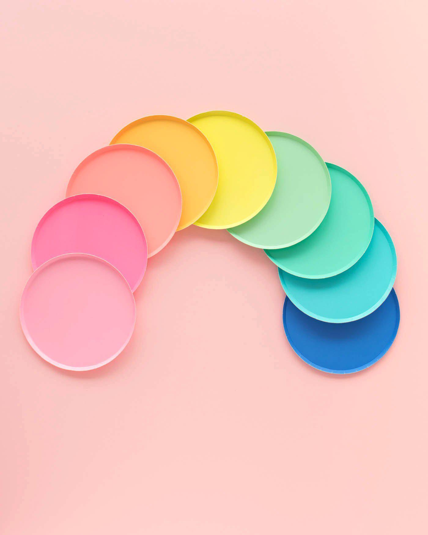 Sky Blue Circle Plates - Large – Chroma Celebrations