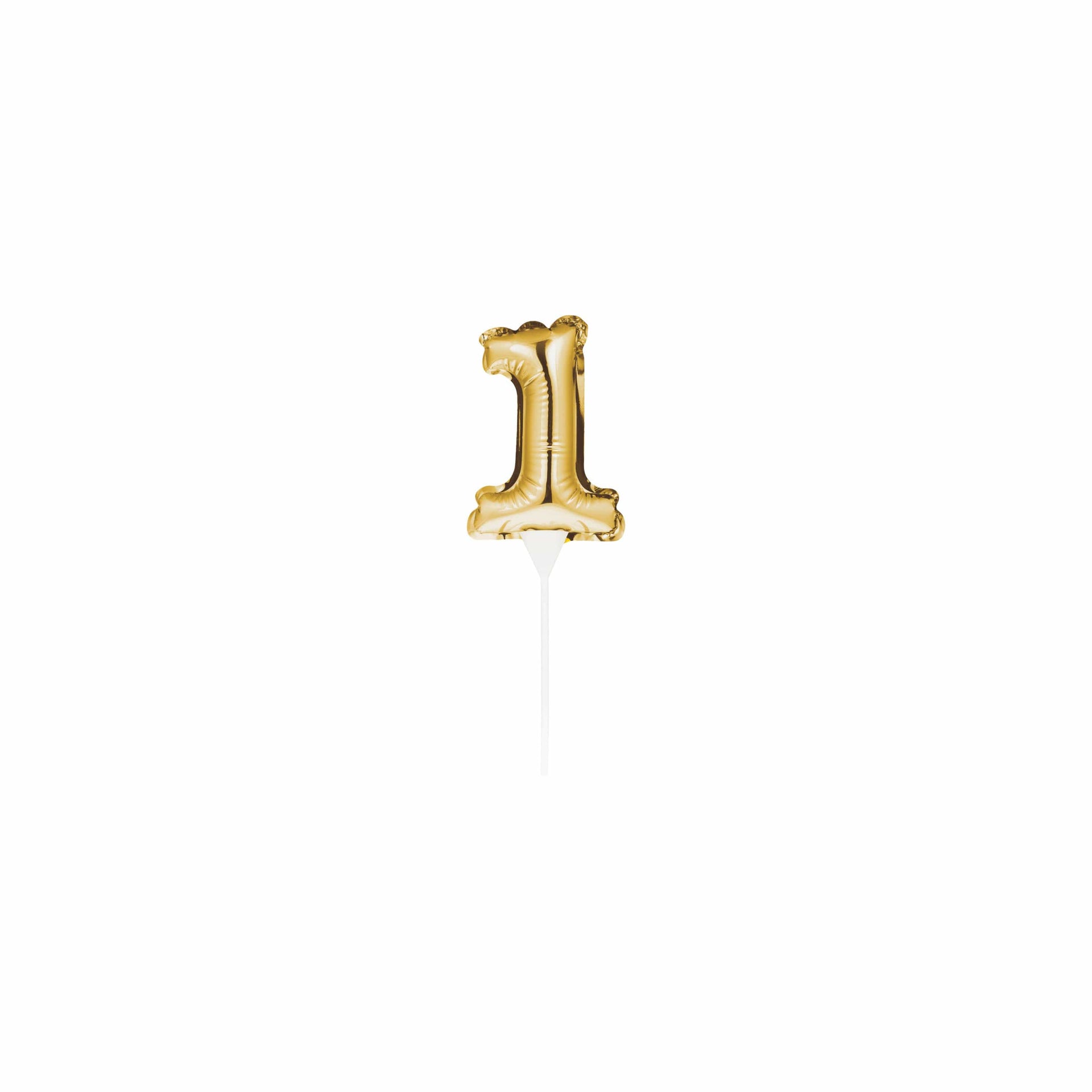 Gold Mini Balloon Number Cake Topper - 1 – Chroma Celebrations