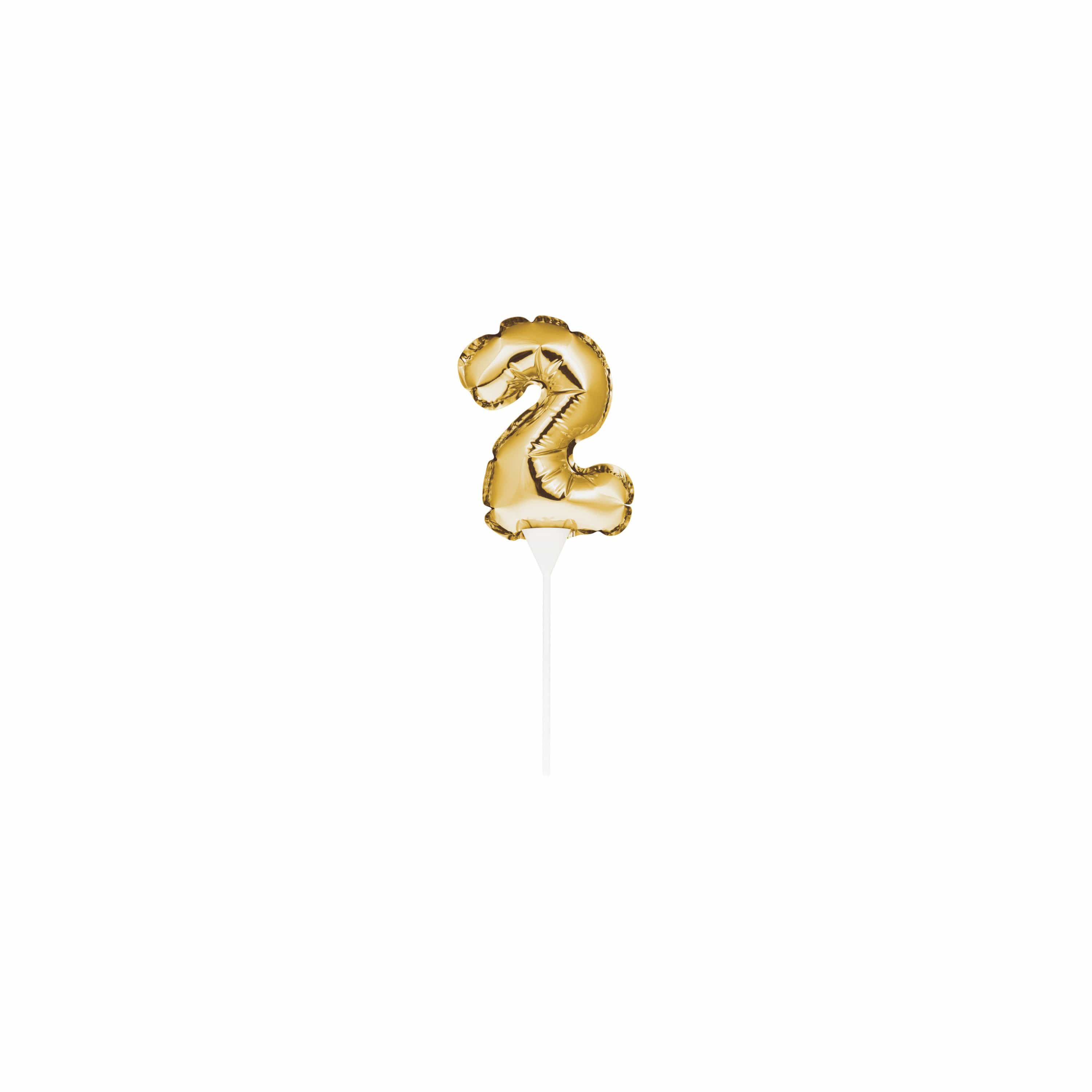 Gold Mini Balloon Number Cake Topper - 2 – Chroma Celebrations