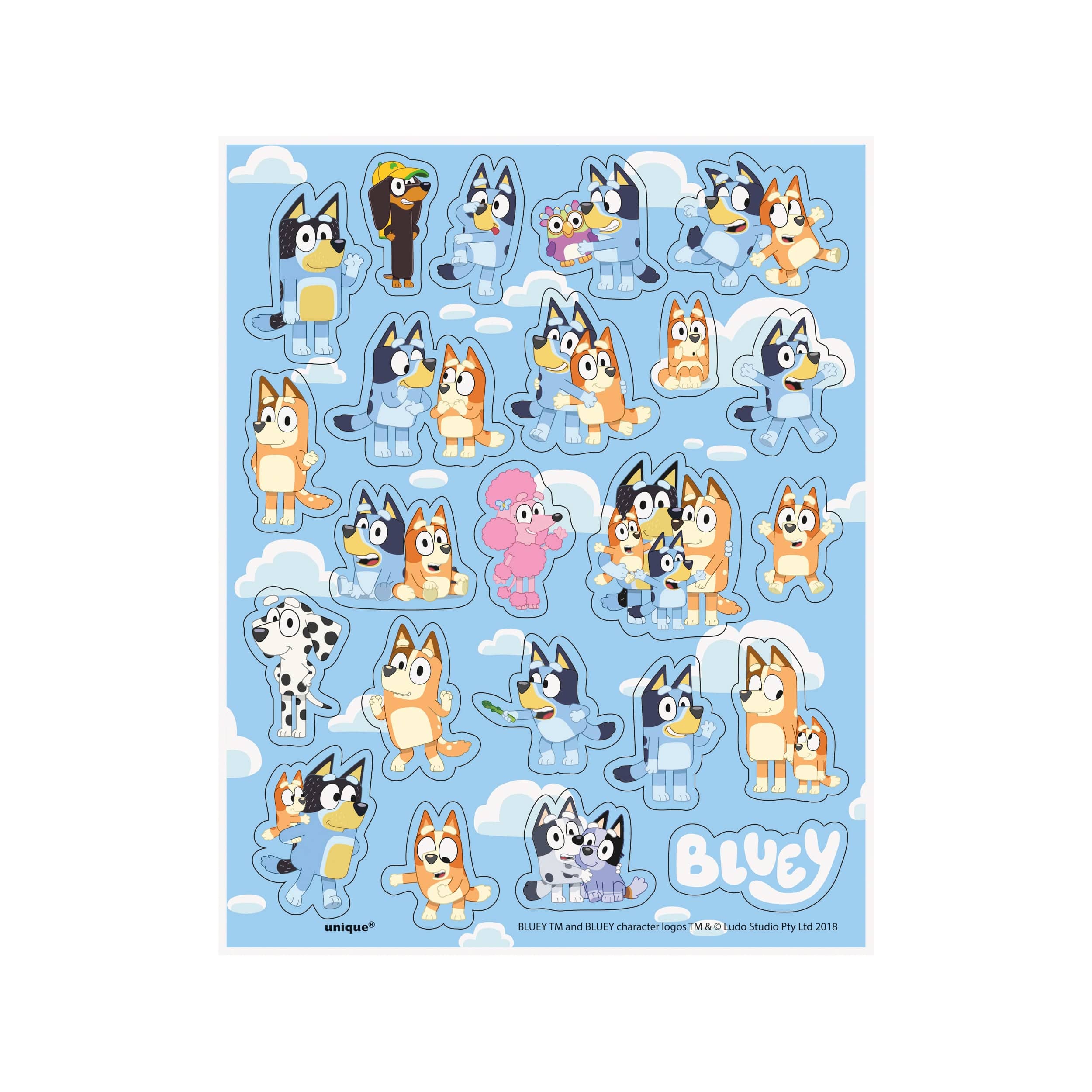 Bluey Stickers – Chroma Celebrations