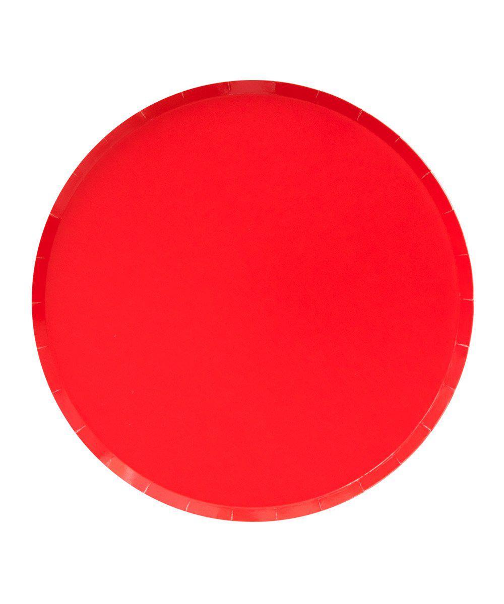 Cherry Red Circle Plates - Large – Chroma Celebrations