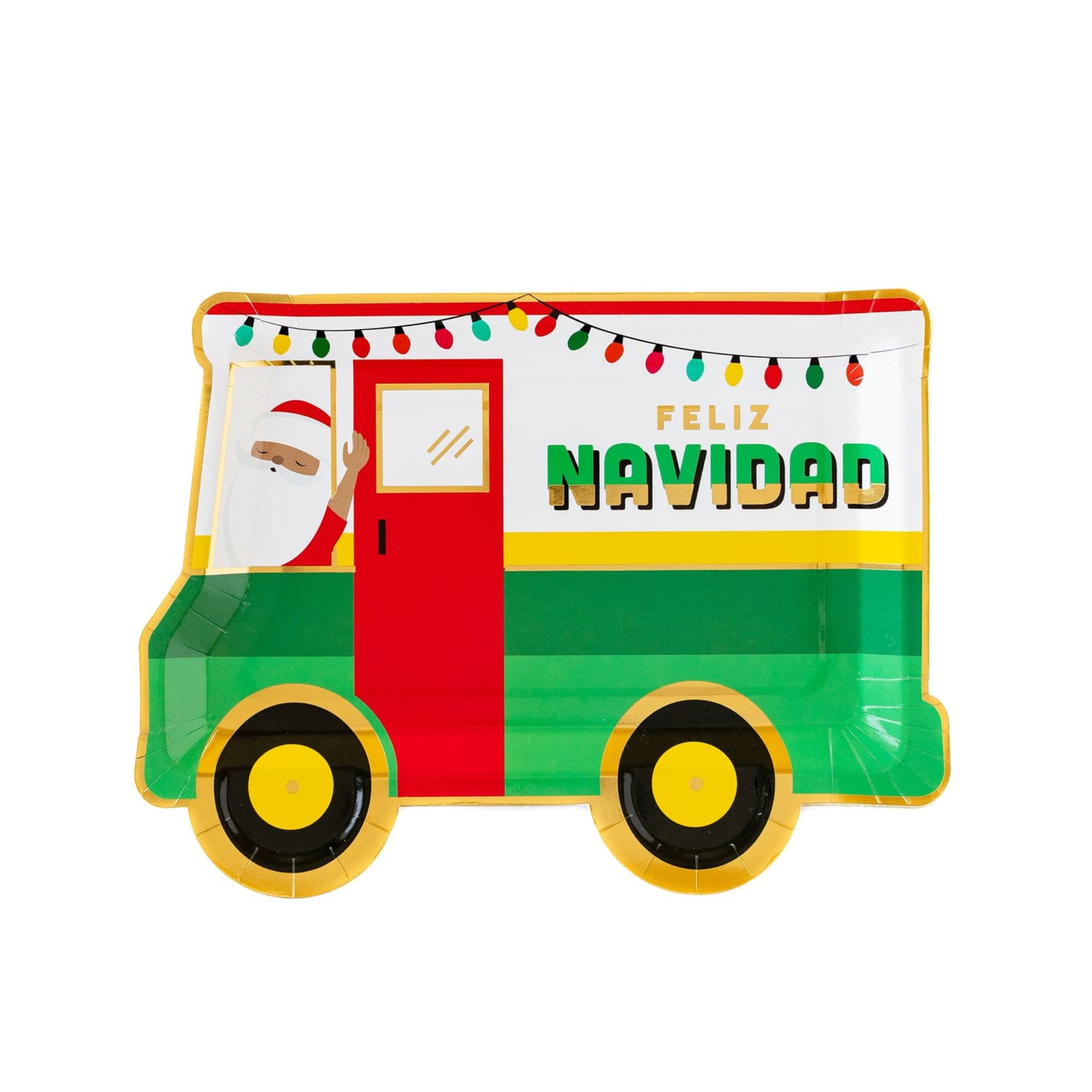 Feliz Navidad Taco Truck Plates – Chroma Celebrations