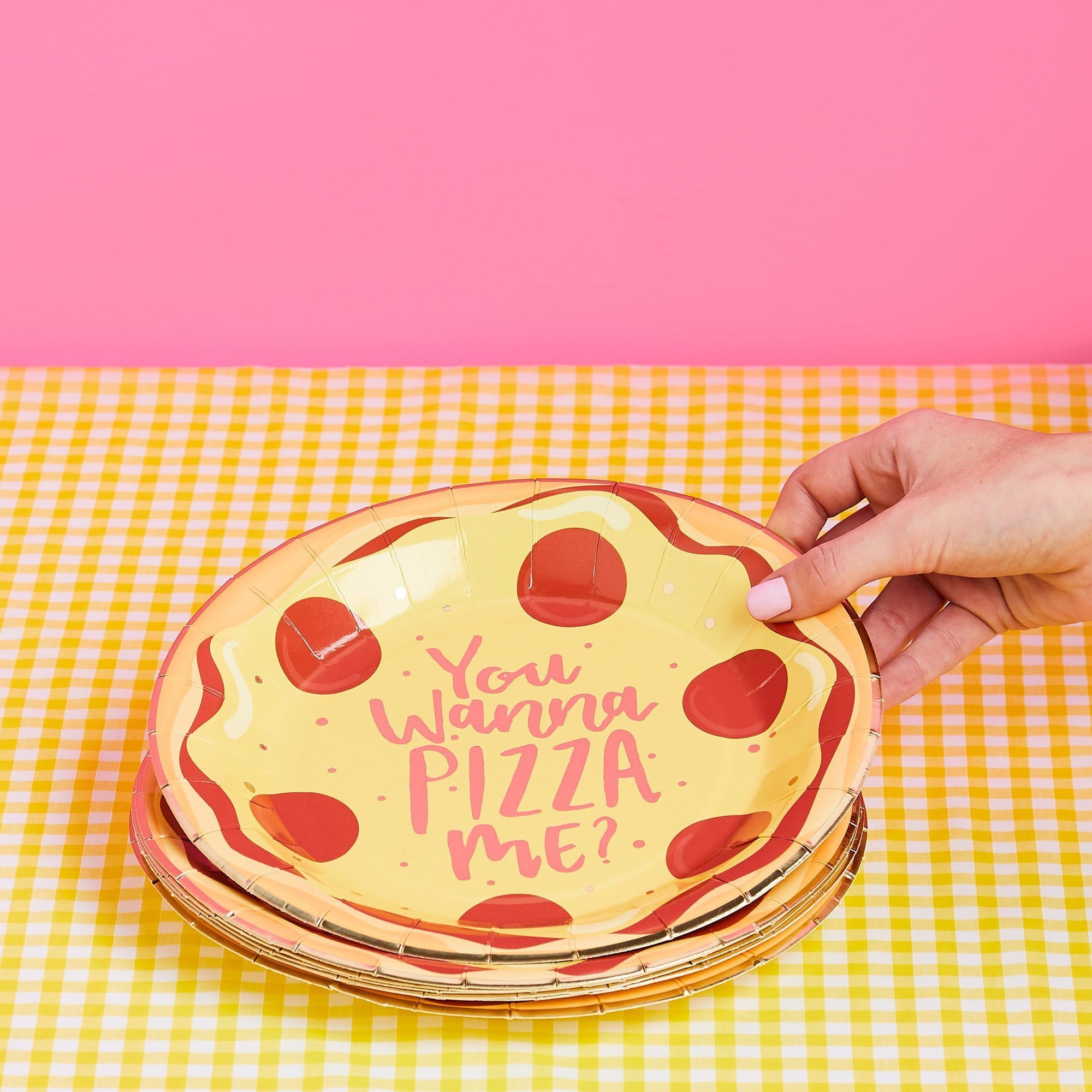 You Wanna Pizza Me Plates - Large – Chroma Celebrations