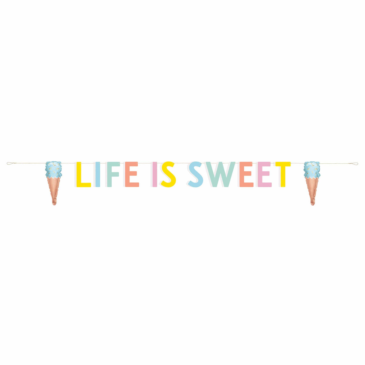 Life Is Sweet Ice Cream Balloon Banner – Chroma Celebrations