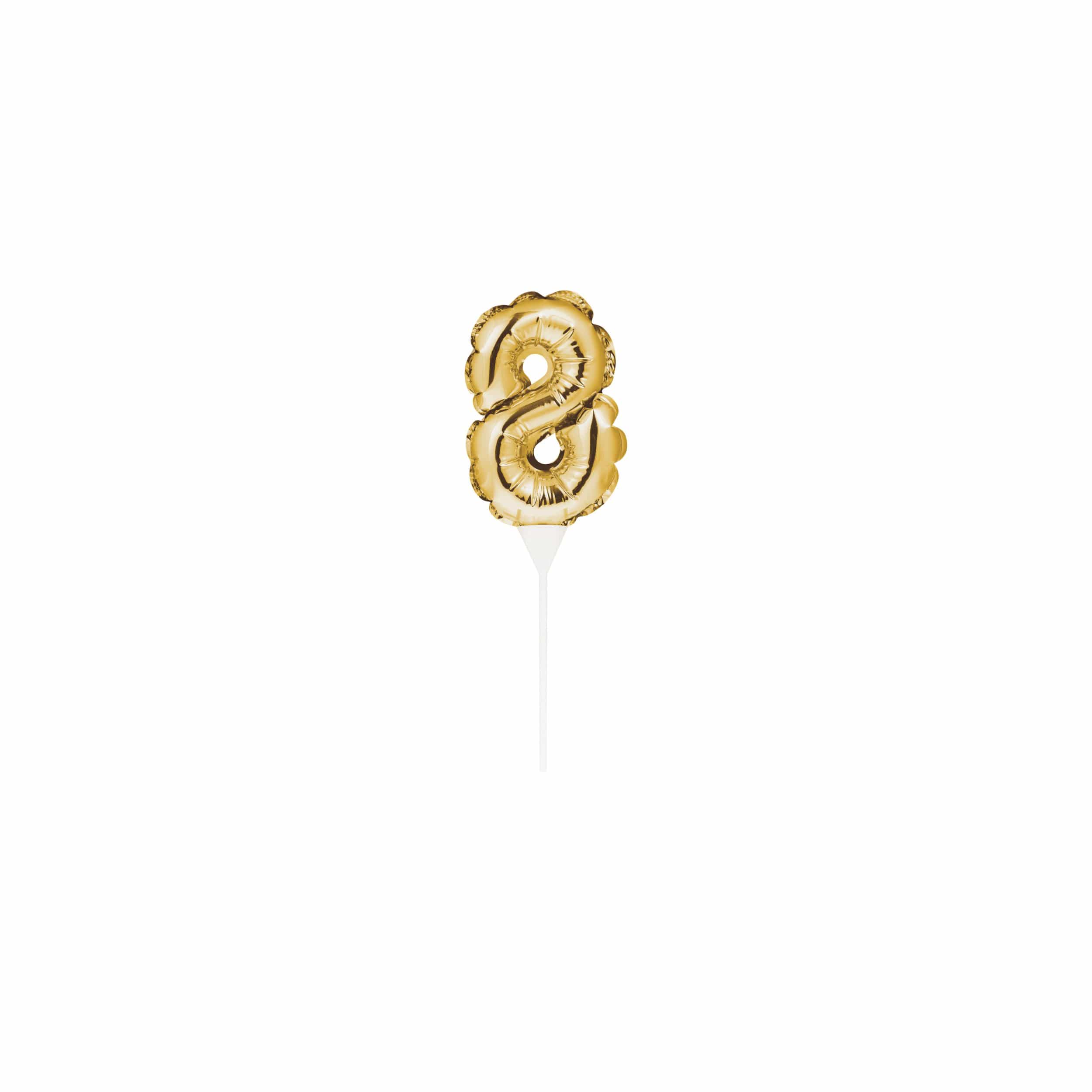 Gold Mini Balloon Number Cake Topper - 8 – Chroma Celebrations