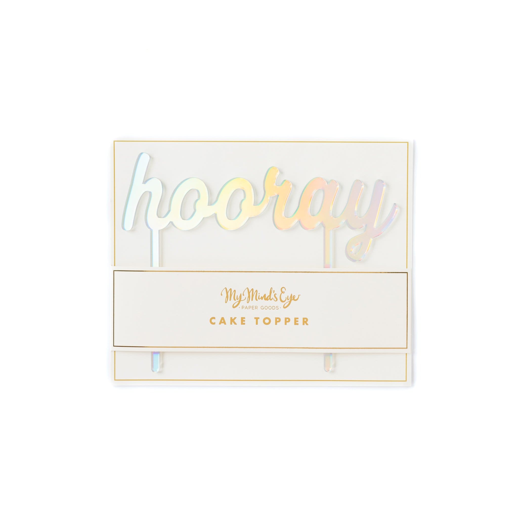 Hooray Iridescent Cake Topper – Chroma Celebrations
