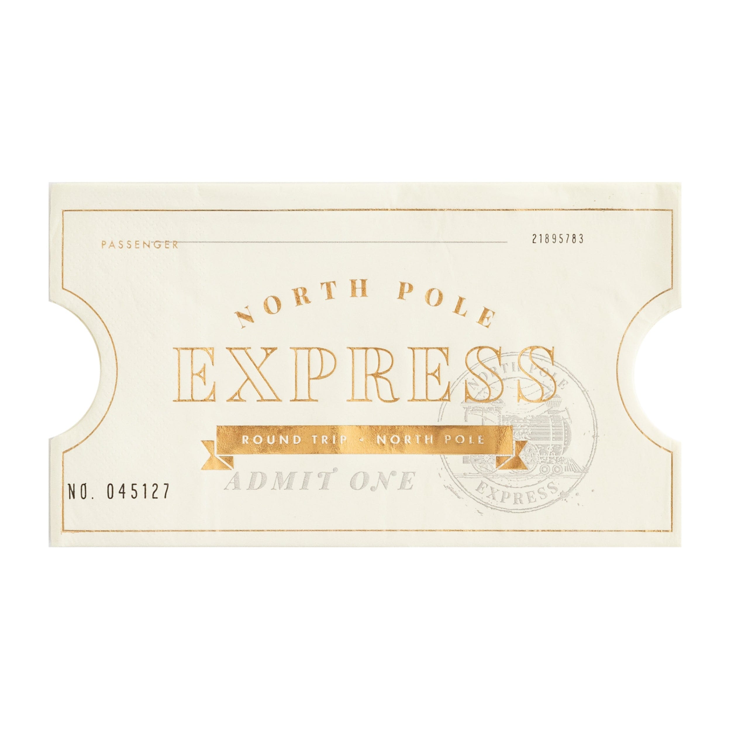 North Pole Express Train Ticket Napkins – Chroma Celebrations