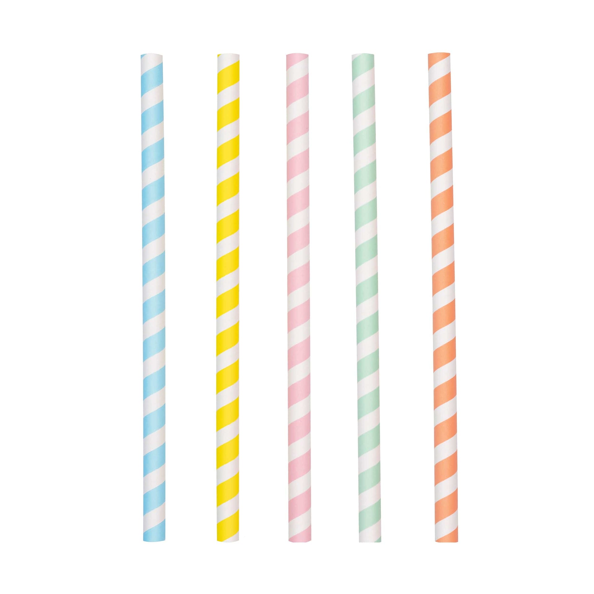Pastel Rainbow Stripe Paper Milkshake Straws – Chroma Celebrations