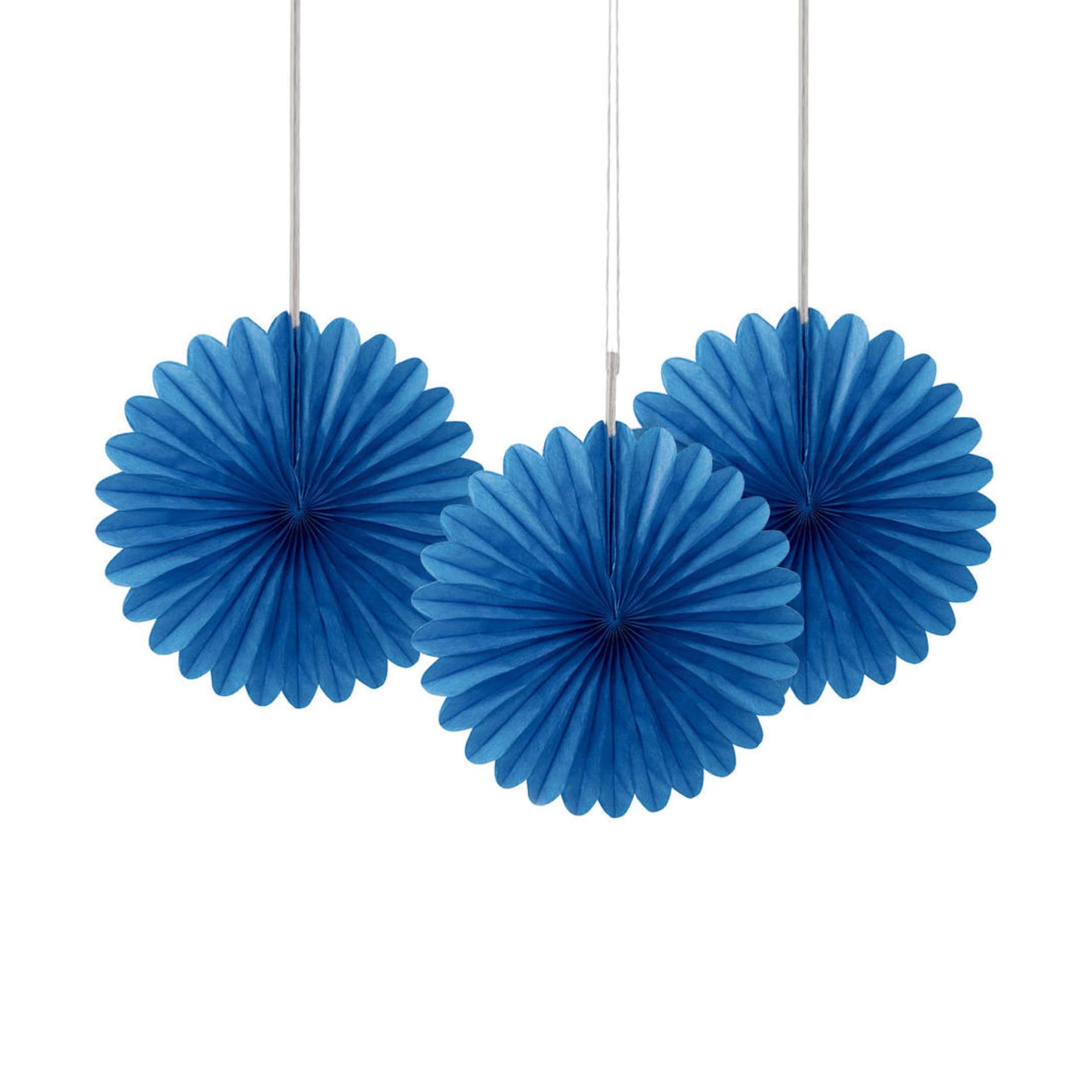 Mini Royal Blue Tissue Fans – Chroma Celebrations