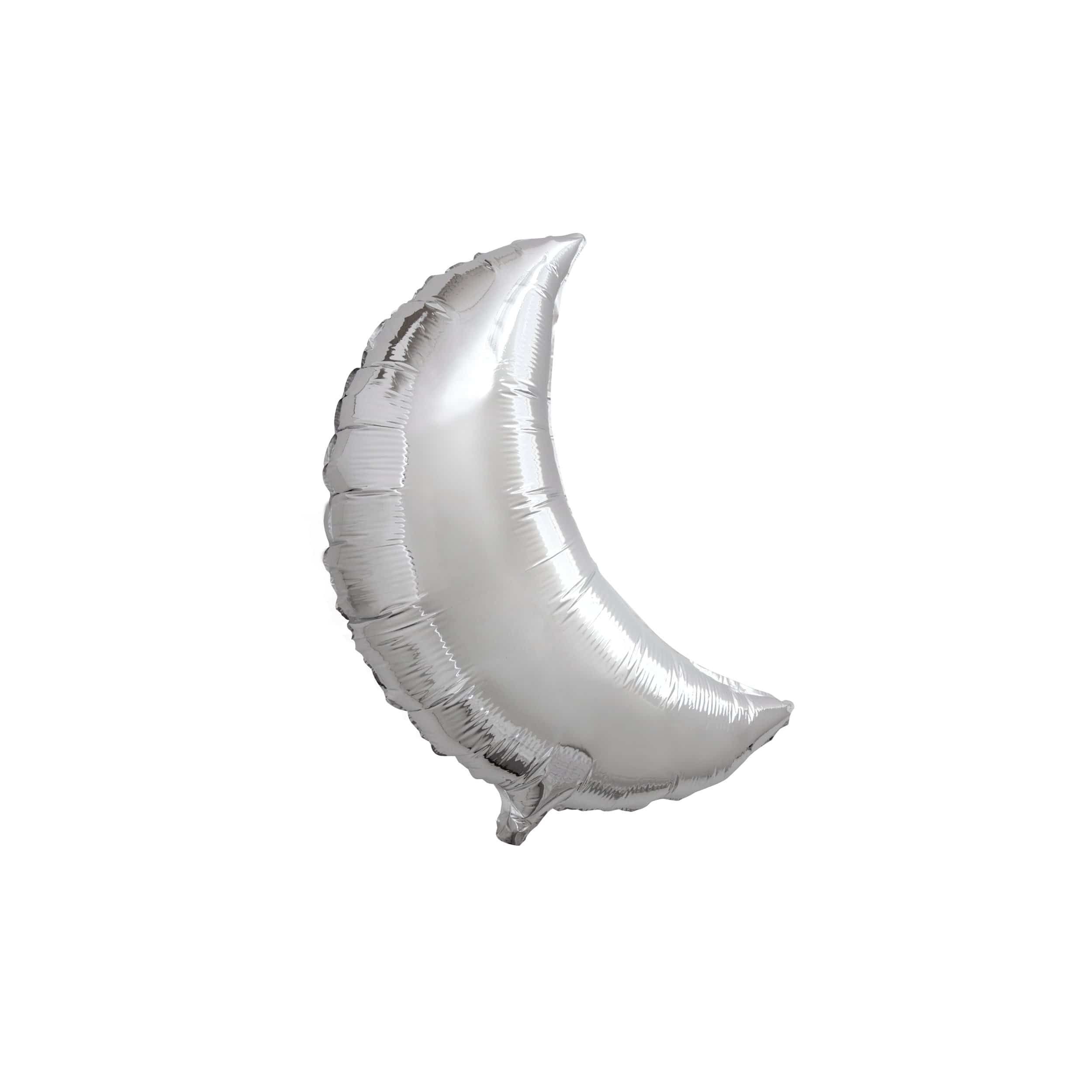 Silver Crescent Moon Balloon – Chroma Celebrations