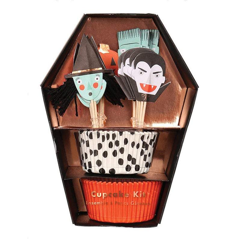 Witch, Vampire, Jack O Lantern, Frankenstein Halloween Cupcake Kit ...