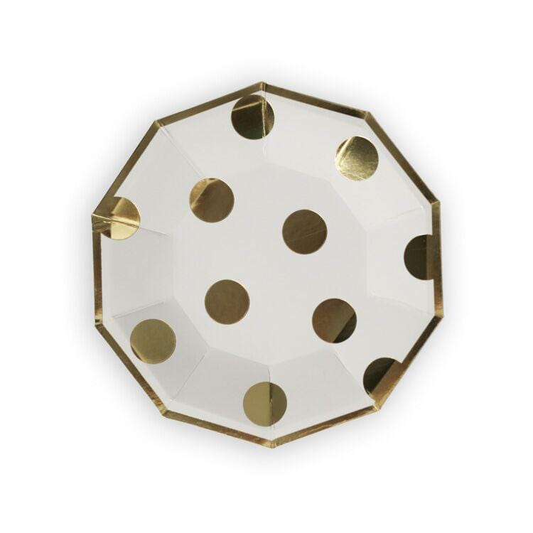 Gold Dot Plates - Small – Chroma Celebrations