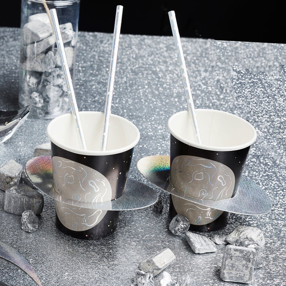 Silver Planet Paper Cups – Chroma Celebrations